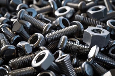 Premium Photo Assorted Nuts And Bolts Closeup Nuts And Bolts