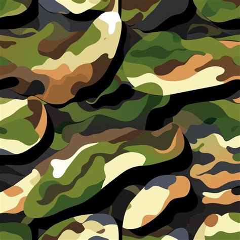Premium Vector Vector Earthy Camouflage Seamless Pattern For Graphic