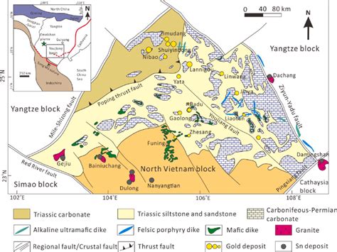 Geological Map Of The Youjiang Basin Modified After Chen Et Al 2011 Download Scientific