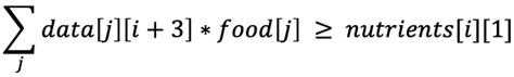 the stigler diet linear programming problem in python data science