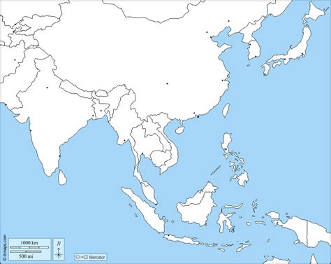 Map Of East Asia Blank