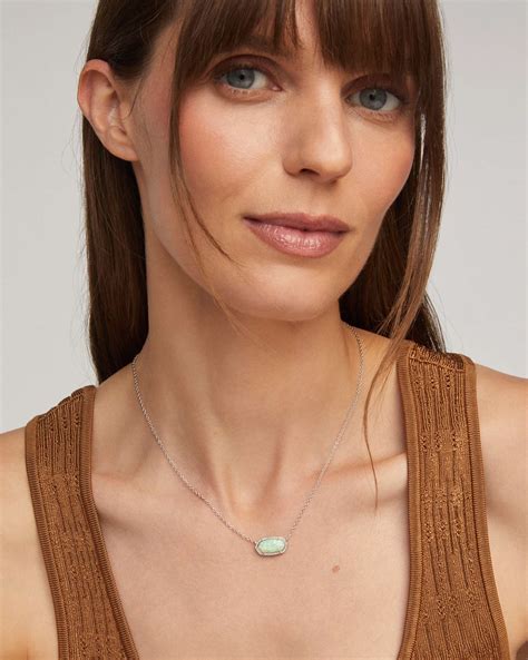 Elisa Silver Short Pendant Necklace Kendra Scott
