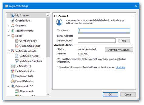 Tysoft EasyCert Registration Help