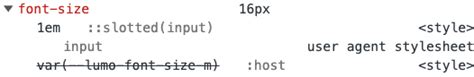Input Fields Setting Font Size On The Host Not Inherited To Input