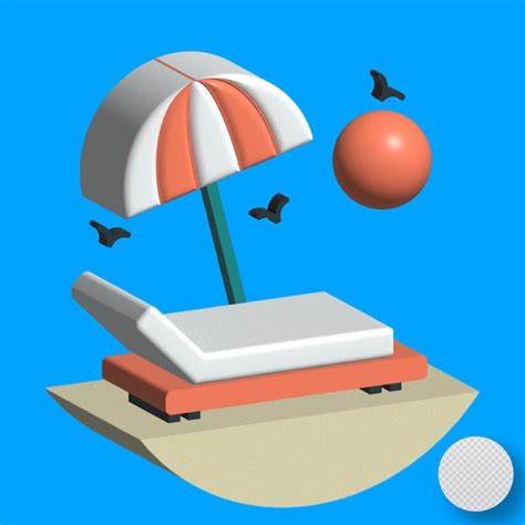 Premium Vector 3d Beach Umbrella
