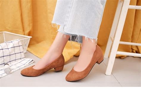 Fashion Elegant Square Heel Office Lady Shoes Casual Shoes Outfit