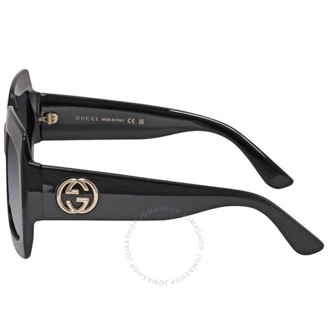 Gucci Open Box Gucci Grey Gradient Square Ladies Sunglasses Gg0053sn