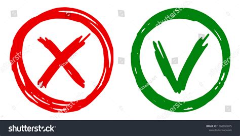 Tick Cross Vector Check Marks Icons 스톡 벡터로열티 프리 1268093875 Shutterstock