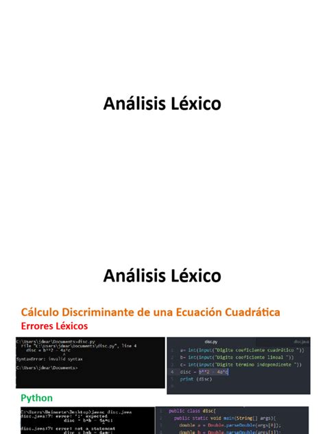 Análisis Léxico Pdf Lenguaje De Programación Matemáticas