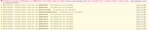 Error Report And Previous Video Displayed Issue Cookpete React Player Github