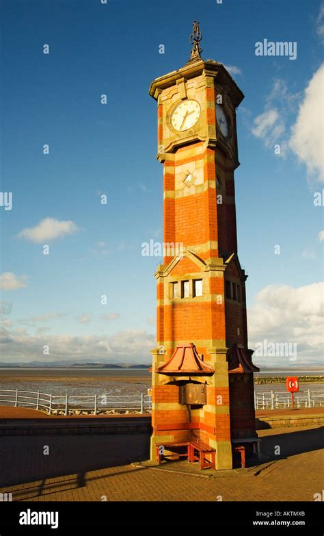 Morecambe S Clock Tower Is A Well Known Local Landmark Morecambe Bay And Lakeland Fells Beyond