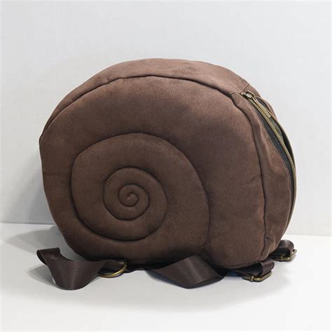 Small Brown Snail Shell Backpack In Dark Brown Faux Suede Etsy