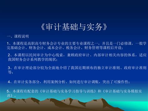 审计基础与实务课件word文档在线阅读与下载免费文档