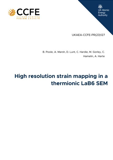 Pdf High Resolution Strain Mapping In A Thermionic Lab6 Sem