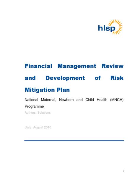 Fm Review And Development Of Risk Mitigation Plan Pdf Internal Audit
