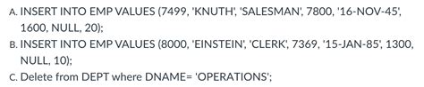 solved suppose we have a relational database containing two