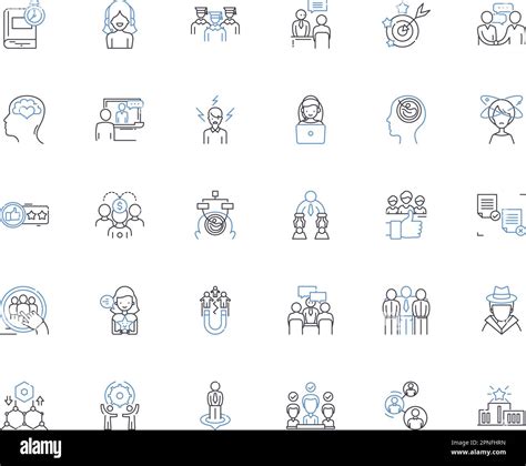 Analysis And Assessment Line Icons Collection Evaluation