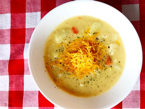 Cheesy Chicken And Potato Chowder The Gingham Apron