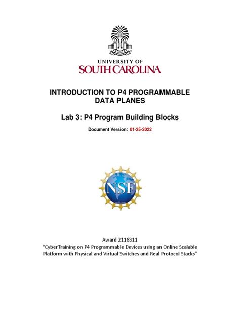 introduction to p4 programmable data planes lab 3 p4 program building