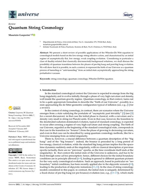 quantum string cosmology pdf