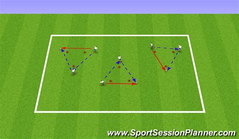 Footballsoccer Triangle Passing Wmovement Technical Passing