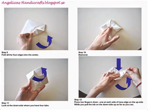 Angelicas Handicrafts Water Lily Napkin Folding Tutorial