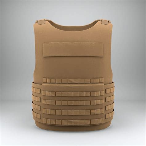 Military Flak Jacket Bullet Proof Vest 3d Model By Vitamin
