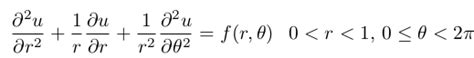 solving 2d poisson equation in polar coordinates finite differences