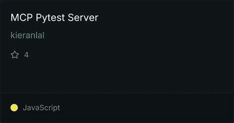 Mcp Pytest Server Glama