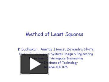 Method Of Least Squares Presentation Free To View