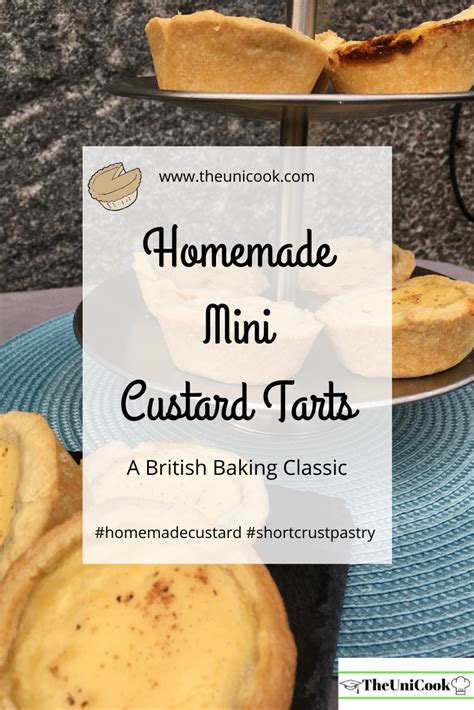 Homemade Mini Custard Tarts British Baking Classic Shortcrust