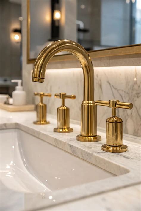 22 Stylish Brushed Brass Bathroom Ideas