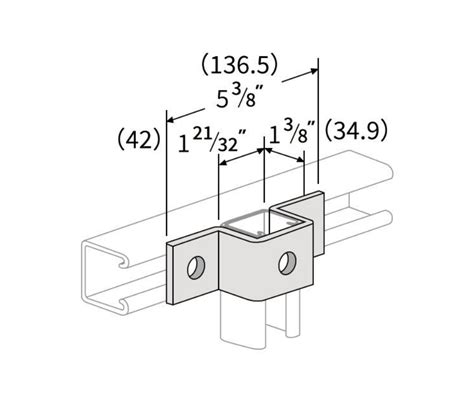 Shd2072 U Shaped Bracket 3 Hole Offset Fitting