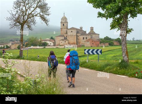 Pilgrims Walking The Spanish Camino De Santiago The Way Of St James