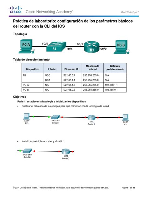 4146 Lab Configuring Basic Router Settings With Ios Cli Pdf Enrutador Computación