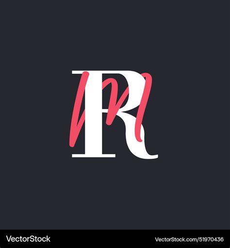 Letter Rm Logo Perfectly Blended Initials Rm Vector Image