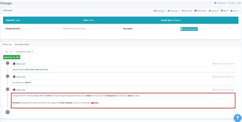 It Will Show The Workflow That Was Enforced In The Change Activity Log