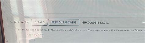 Solved Let The Function F Be Defined By The Equation Y F X Chegg