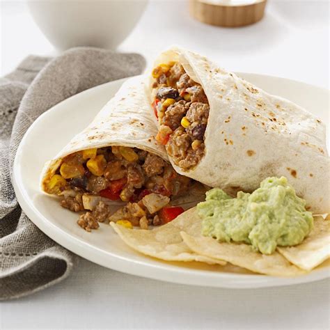 Cheese Beef Burritos Recipe Taste Of Home