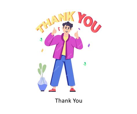 Premium Vector Thank You Flat Style Design Vector Stock Illustrations