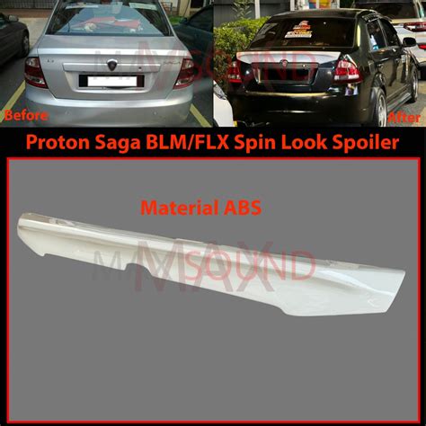 Proton Saga Blm Flx Fl Spin Rear Spoiler Wing Duck Tail Bodykit Shopee Malaysia