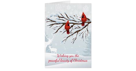 Red Cardinal Christmas Card Zazzle