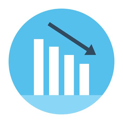 Declining Bar Chart Vector Art At Vecteezy