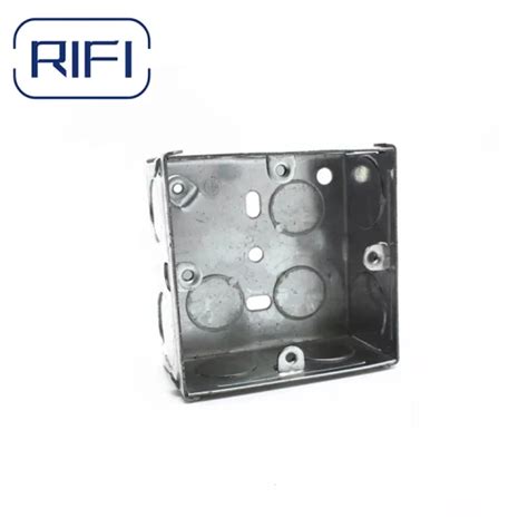 Galvanised Steel Gi Conduit Switch And Socket Box 1 Gang With Brass