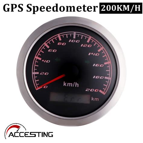 85mm Motorcycle Car Gps Speedometer 200kmh Speedometer Gauge With Red