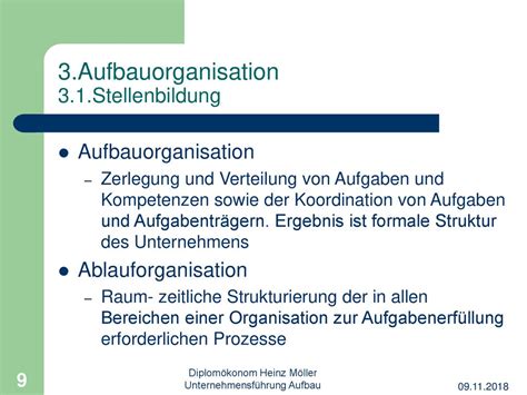 Unternehmensführung Aufbau und Ablauforganisation ppt herunterladen