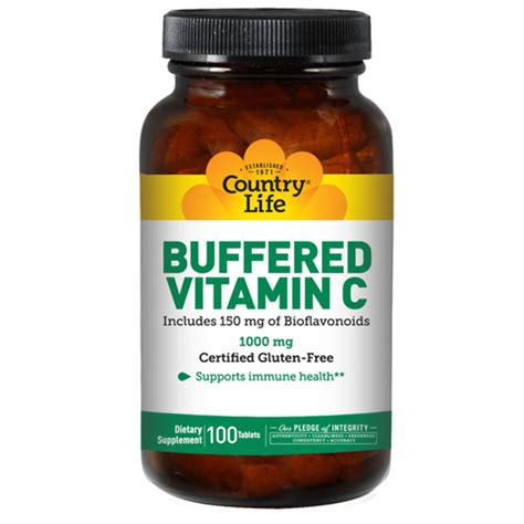 Country Life Buffered Vitamin C 1 000 Mg 100 Tabs Swanson Health Products