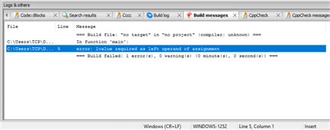 Solve Error Lvalue Required As Left Operand Of Assignment