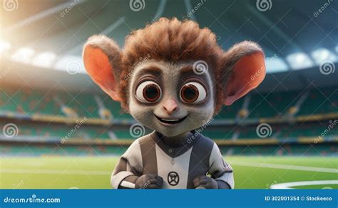 Cute Rat In Soccer Uniform Unreal Engine Artwork With Stunning
