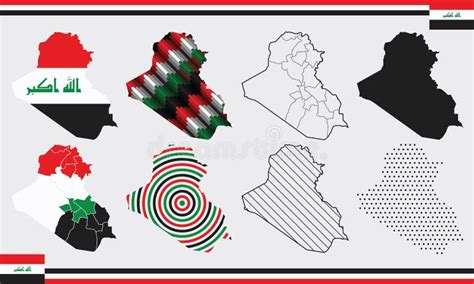 Iraq Map Line Stock Illustrations 472 Iraq Map Line Stock